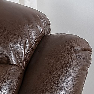CHRISTOPHER KNIGHT HOME Merit Faux Leather Glider Recliner Club Chair, Dark Brown