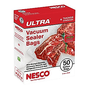 Nesco Heavy Duty Vaccum Sealer Bags- Gallon 50 Count
