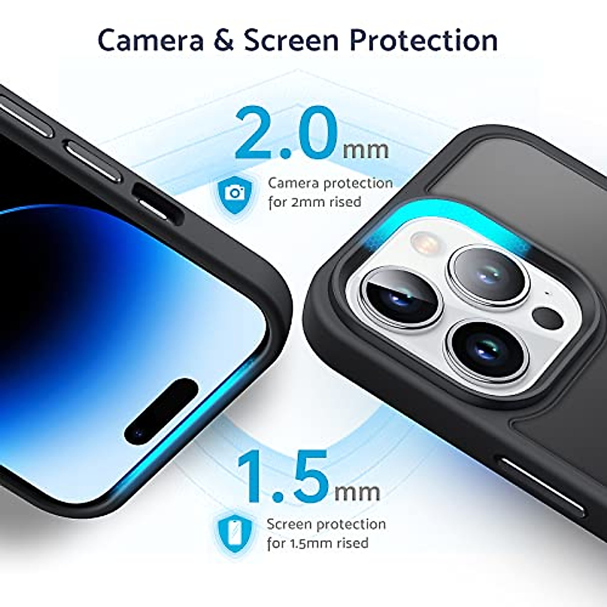 Anqrp Designed for iPhone 14 Pro Max Case, [Support Magsafe] Soft Silicone Slim Anti-Scratch Case for iPhone 14 Pro Max 6.7 inch, Black