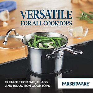 Farberware Millennium Stainless Steel Cookware Pots and Pans Set, 10 Piece