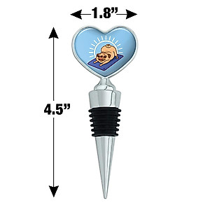 Downward Facing Dog Pug Doing Yoga Heart Love Wine Bottle Stopper
