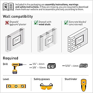 Barkan TV Wall Mount, 29-65 inch Full Motion Articulating - 3 Movement Flat/Curved Screen Bracket, Holds up to 88 lbs, Patented, Fits LED OLED LCD