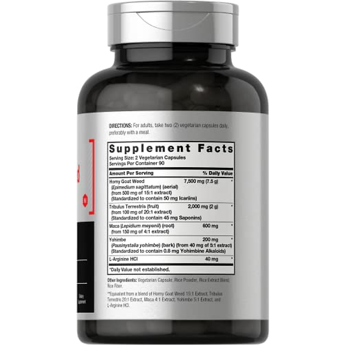 Horny Goat Weed Complex | 10,340 mg | 180 Capsules | Vegetarian, Non-GMO, and Gluten Free Formula with Tribulus, Maca, Yohimbe, and L-Arginine | by Horbaach