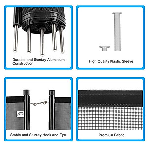 VINGLI Pool Fence 4Ft x 48FtSwimming Pool Fence in Ground Pool Safety Fencing, Black