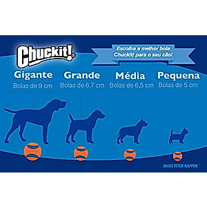 Chuckit Dog Tennis Ball Dog Toy, Small (2 Inch Diameter) for dogs 0-20 lbs, Shrink Wrap Pack of 2