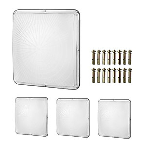 VEVOR 4 Pack LED Canopy Lights, 150W, 16500LM 5000K Daylight Commercial Industrial Outdoor Canopy Lights, 12.4"x12.4" Surface Mount Ceiling Lighting for Gas Station Warehouse Garage Street Shop, IP65