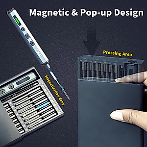 JFHH Electric Screwdriver Power Screwdriver 68 in 1 Electric Screwdriver Mini Electric Screwdriver Precision Screwdriver Cordless Repair Tool,Repair Tool Set for Phone Camera Laptop Wat