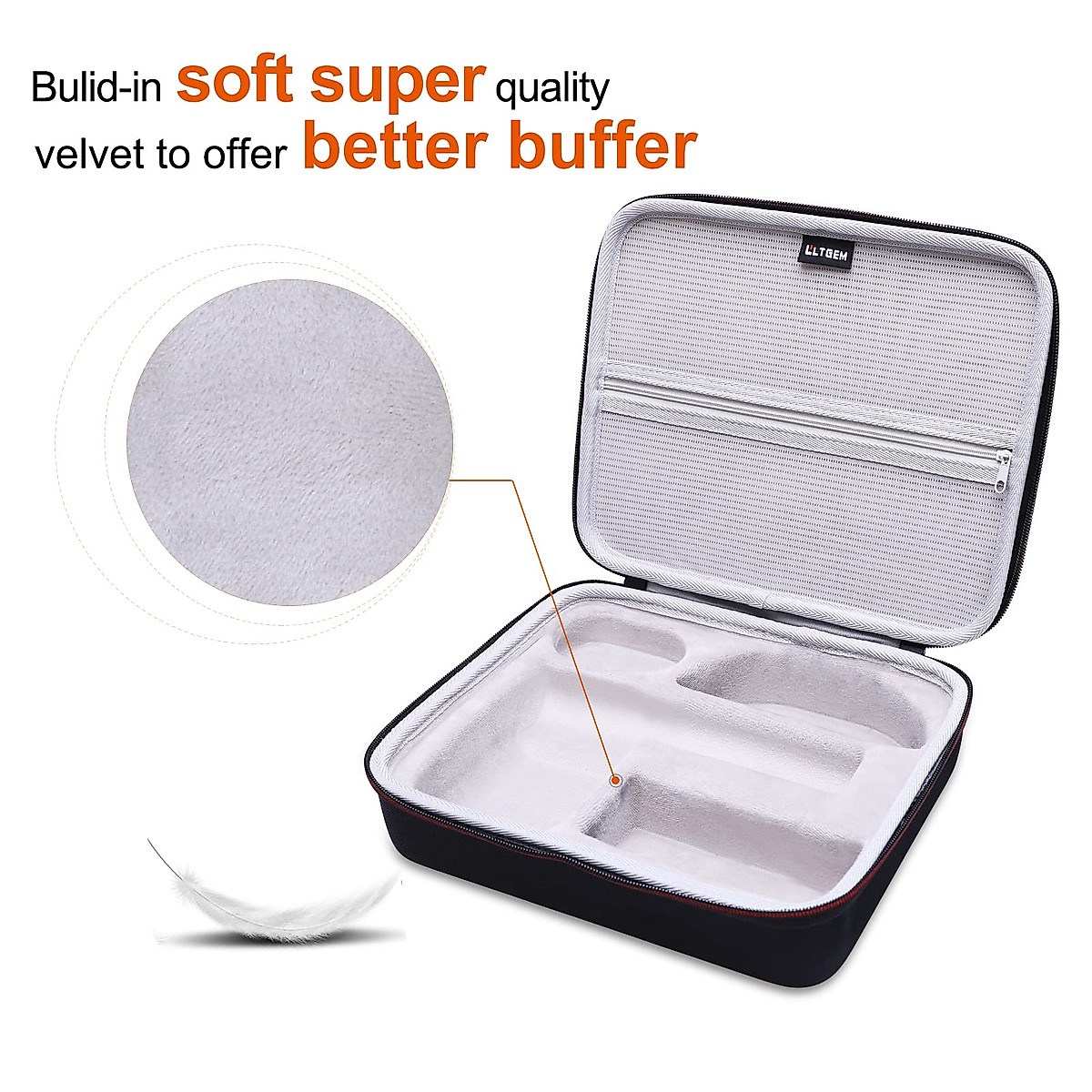 L LTGEM EVA Hard Case for BoSidin Painless Permanent Hair Removal Device - Travel Protective Carrying Storage Bag