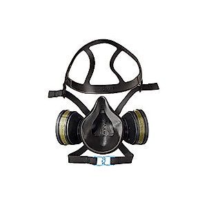 Dräger X-plore 3500 Half-Face Respirator Mask + 2x Multi-Gas Cartridge (OV/AG/HF/FM/CD/AM/MA/HS), NIOSH-Certified, Reusable Professional Respiratory Protection Kit