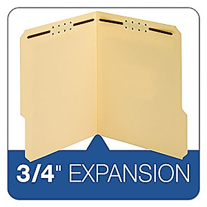 Pendaflex 1453718Pt Top Tab Fastener Folder, 1/3 Cut Top Tab, Letter, 18 Point, Manila, 50/Box