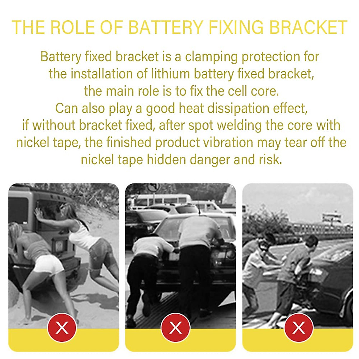 Adjustable Car Battery Hold Down Bracket,Car Battery Holder Tools,Stainless J Bolt Kit,Professional Auto Tools Accessories for Car Truck SUV (8inch/19cm bolts)