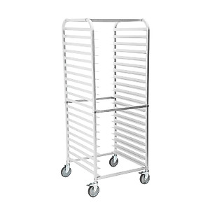 Pearington 20-Tier Bun Pan Rack with Wheels, Commercial Baking Rack for Full or Half Industrial Pan Storage, Bakery Accessory for Kitchen, Restaurant, & More, 25.94" L x 19.96" W