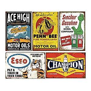 Vintage Tin Sign Pack - 35 Retro Ads for Nostalgic Decor