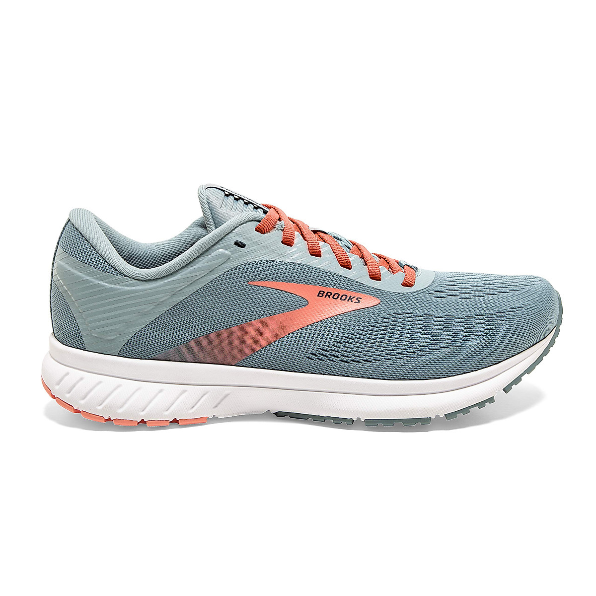 Brooks Womens Transmit 2 Running Shoe - Alloy/Bluebird/Limeade - B - 6.5