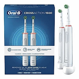 Procter And Gamble Oral-B 1500 Rechargeable Electric Toothbrush, 2 pk