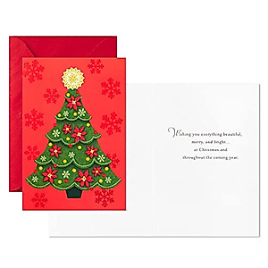 Hallmark Christmas Cards, Christmas Tree (6 Cards with Envelopes)