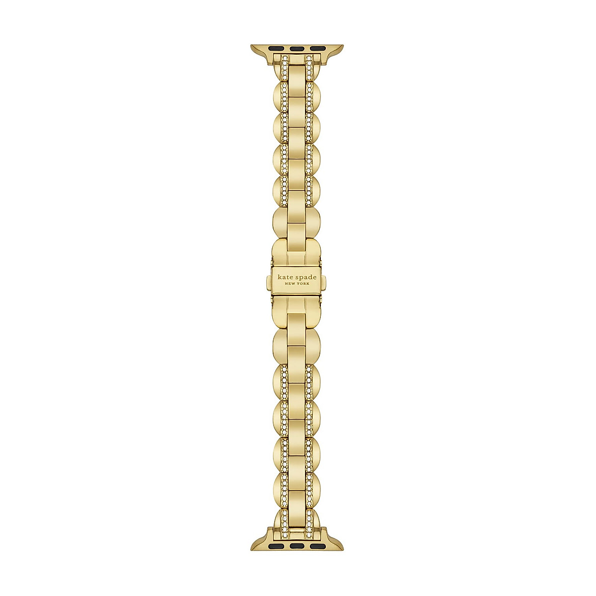 Kate Spade New York women's gold-tone pavé stainless steel bracelet band for apple watch®, 38/40/41mm