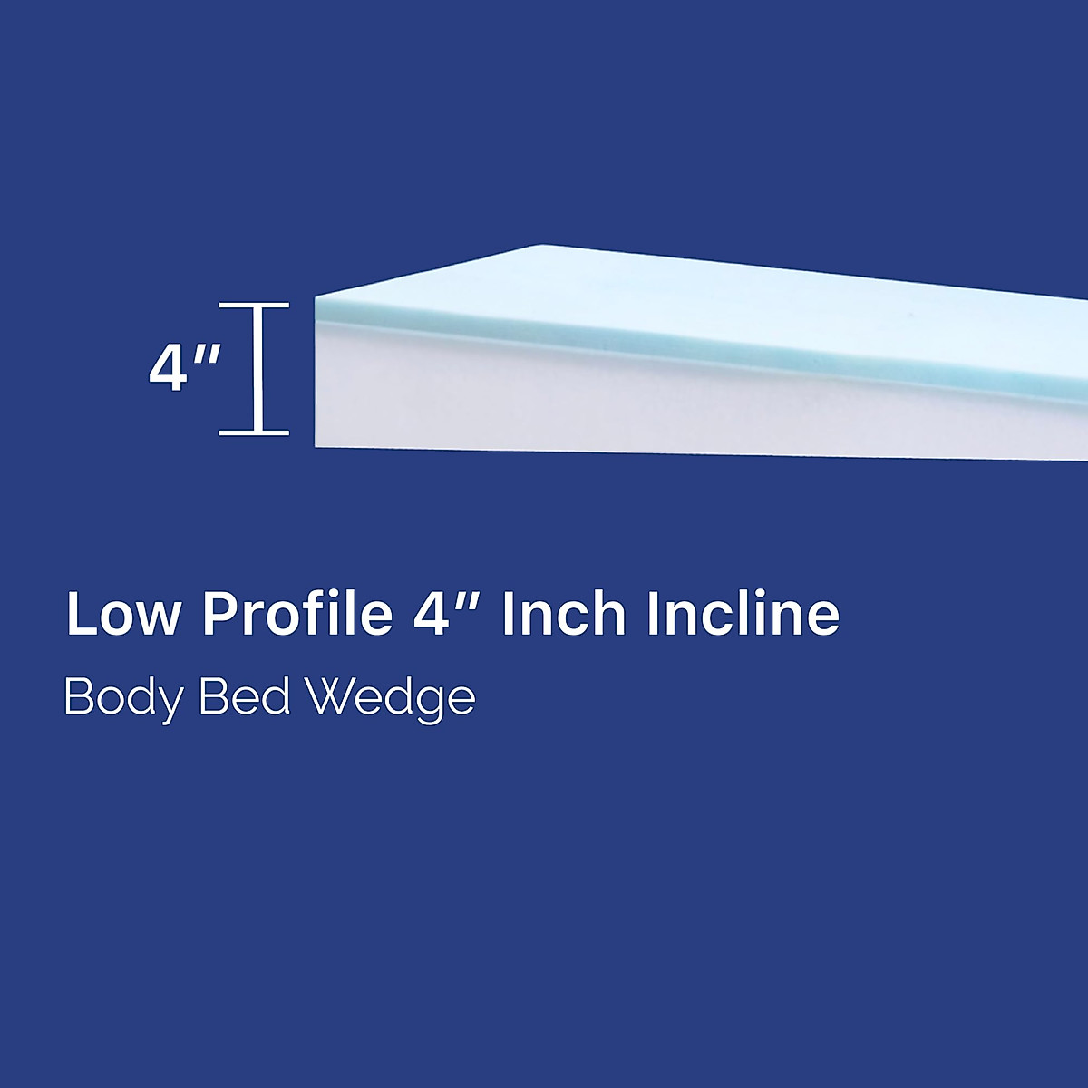 Bed Wedge Mattress Topper Incline 4-inch Twin XL, Cool Gel Memory Foam