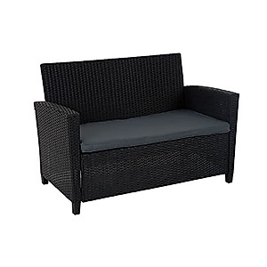 Cosco Outdoor Living 88529BGYE Malmo Patio Set, Black
