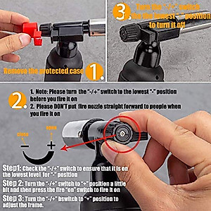 ofone Butane Torch, Refillable Kitchen Blow Torch Lighter, Cooking Culinary Torch with Safety Lock & Adjustable Flame for BBQ, Baking, Creme Brulee, Soldering, Camping