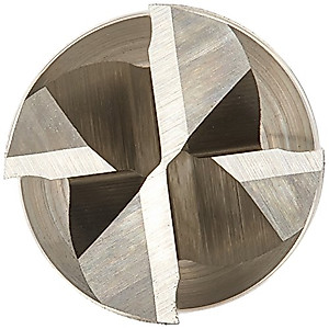 Kodiak Cutting Tools KCT131063 USA Made Solid Carbide End Mill, Single End, 4 Flute, 1/2" Shank, 1-1/4" Length of Cut, 3" Overall Length, 1/2" Diameter