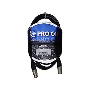 Pro Co Sound Excellines 5' XLR (M) to XLR (F) Lo-z Microphone Cable, 2x 24 Gauge