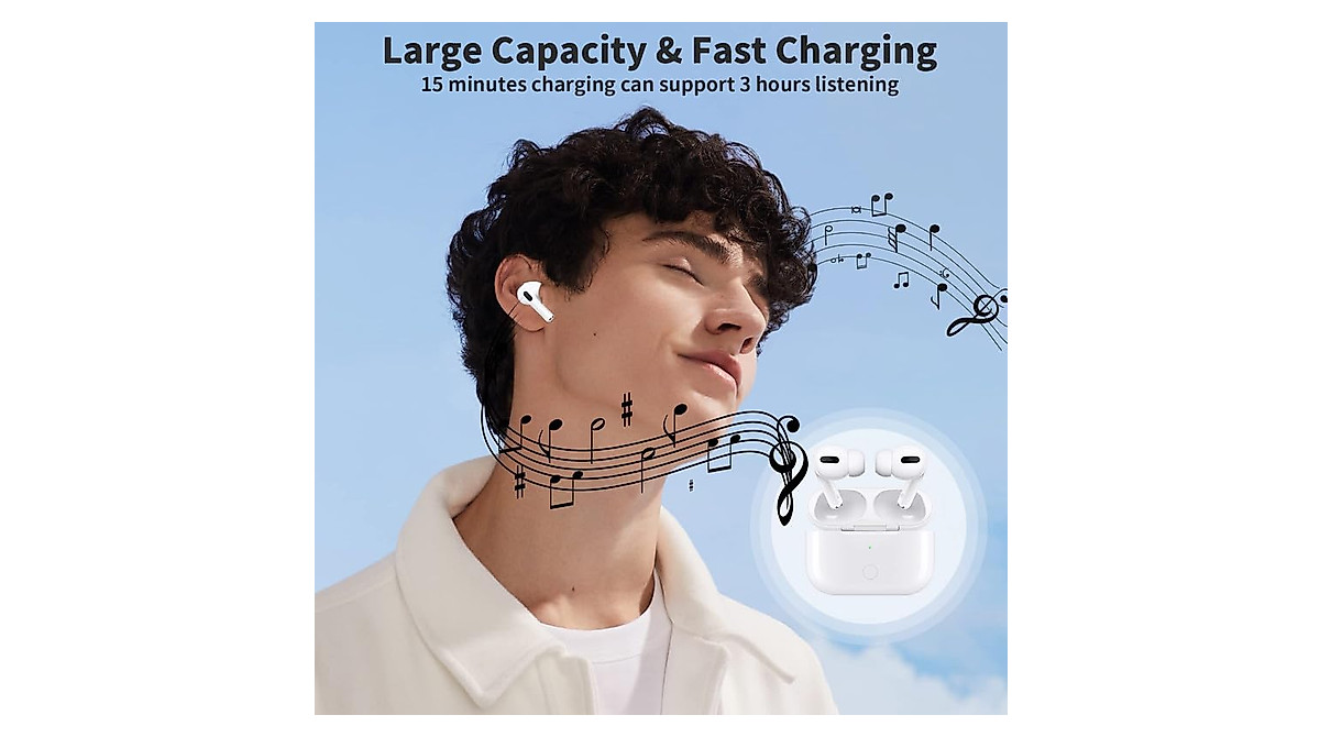 Wireless Charging Case for AirPods Pro Replacement - Dual Charging