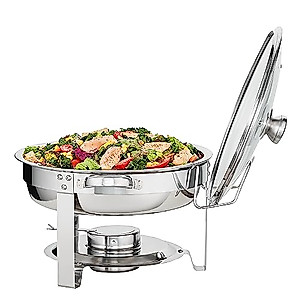 VEVOR Round Catering Warmer Server Chafing Dish Buffet Set, 2 Packs, 4 Quart