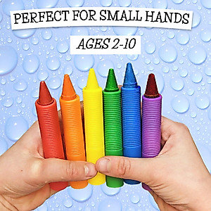 Billikins™ 12 Bath Crayons For Toddlers┃12 Color Crayons For Kids┃ Bath Tub Crayons┃Bath Crayons Non Toxic┃Bath Toys┃Crayones De Baño┃ Safe & Easy To Clean