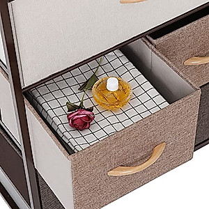 MAXCBD Nightstand Bedside Table Drawer Cabinet Bedroom Storage Dresser Bins Cabinet Removable Drawers Tower Shelf Organizer Storage Tower Dresser