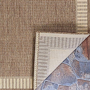 Couristan Recife 1681/1500 Wicker Rug, 5-Feet 3-Inch by 7-Feet 6-Inch, Stitch/Cocoa/Natural