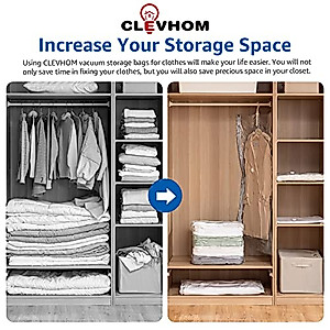 Vacuum Storage Bags Combo 8 Pack, Vacuum Sealed Bags for Bedding and Clothes, Hanging and Cube Vacuum Sealer Bags for Bedroom Closet Storage, Large and Small Travel Compression Bags