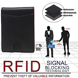 Mens Business Credit Card Holder Wallet,Slim Front pocket Wallet SD 025