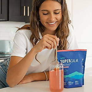 Nello Supercalm Powdered Drink Mix, Raspberry Lemonade, L Theanine, Ksm-66 Ashwagandha, Magnesium Glycinate, Vitamin D 3, Supplements for Relaxation & Focus, No Sugar, Non GMO, Vegan, On The Go, 20 Ct