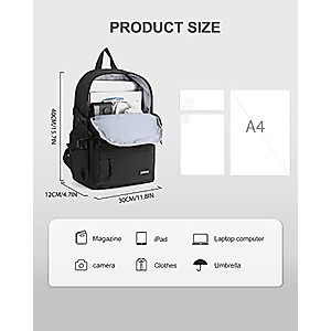 school backpack for girls black everyday backpack for women college small travel backpack for men teens minilaptop backpack book bag with laptop compartment boy High school Casual Daypack lightweight