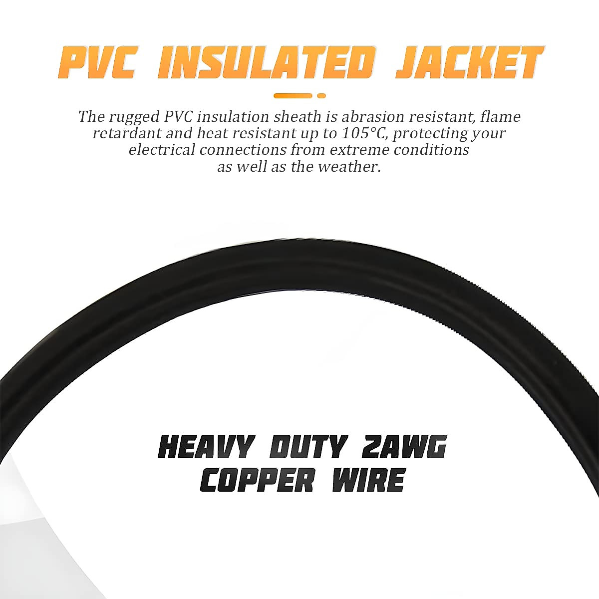 AICEL 4 AWG Battery Cables Set with Terminals, Pure Copper Battery Inverter Cables with 3/8 Inch Lugs, Power Wire (Positive and Negative) for Solar ATV RV Boat Automotive Marine Motorcycle (18")