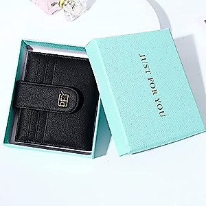 GEEAD Small Wallets for Women Slim Bifold Credit Card Holder Minimalist Zipper Coin Pocket