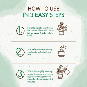 Fiddle Leaf Fig Tree Plant Food - Slow Release Fertilizer Pellets for Potted Figs - Steady Nutrients to Grow Healthy Indoor and Outdoor Ficus Plants (5 oz)