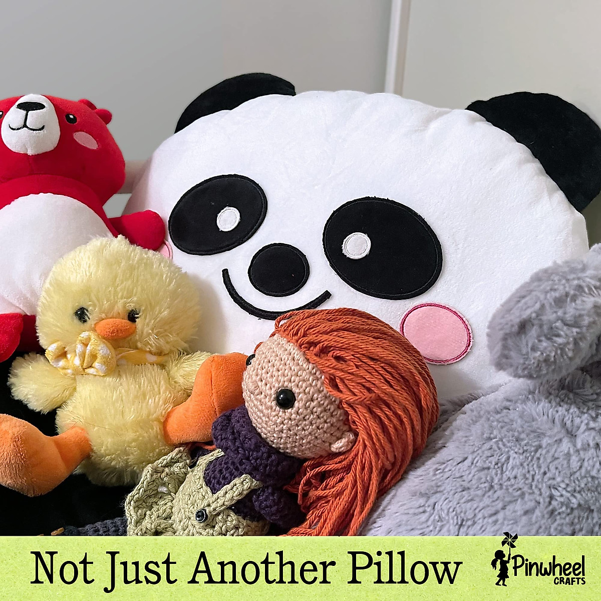 Pinwheel Crafts Beginner Sewing Kit for Kids 8-12 - Easy DIY Panda Pillow Kit - Learn to Sew - Kids Sewing Craft Gifts - Make Your Own Stuffed Animal Panda Plush Toy