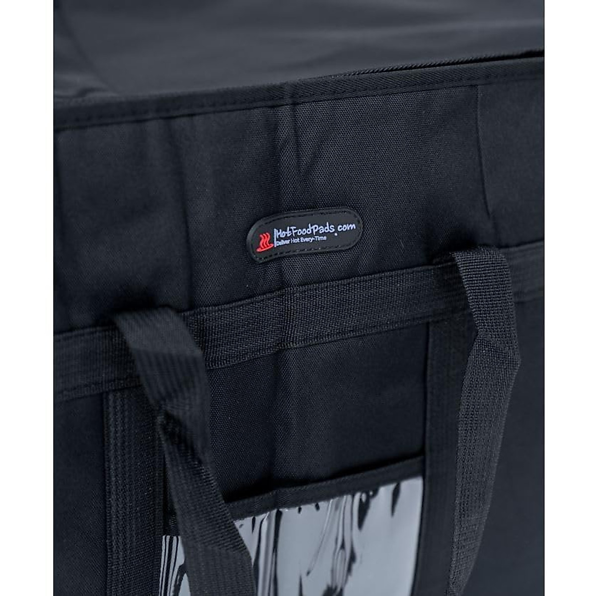 Heated Insulated Food Delivery Bag, XL Pizza Delivery Bags for Hot and cold Food,Commercial, Large Capacity Reusable Warming Bag, Black ((Insulated) Delivery Bag+ Heating Bag, 23x14)