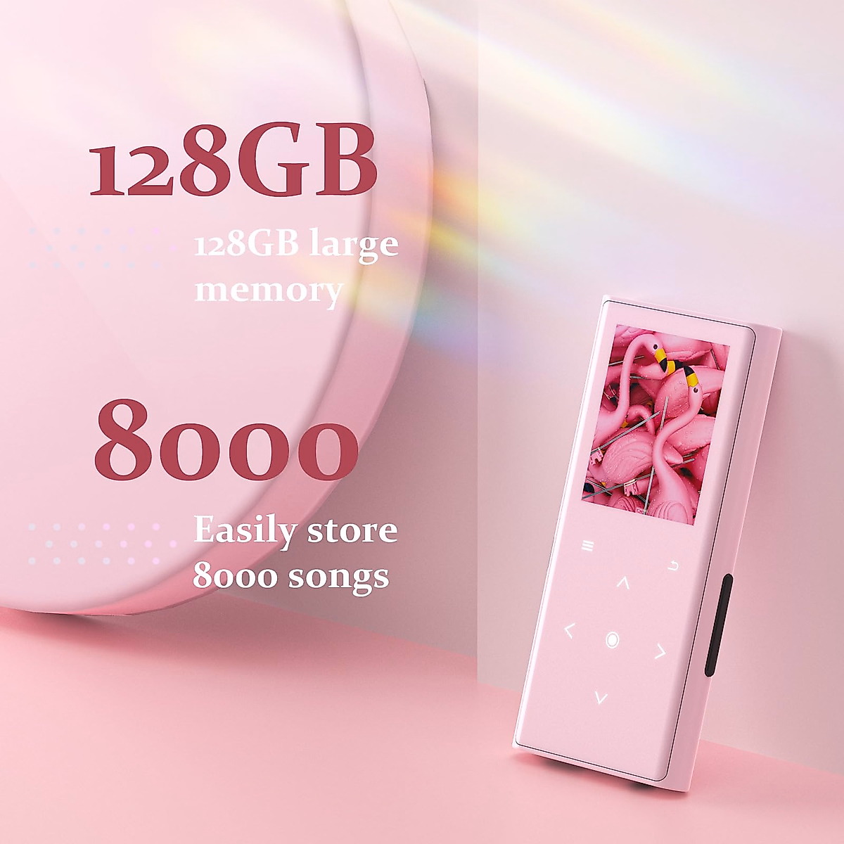 128GB Mp3 Player with Bluetooth 5.2,COCONISE Music Player with Speaker Hi-Fi Lossless Sound Quality, with FM Radio, Voice Recording, E-Book Function,Super Light Perfect for Running