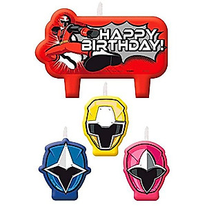 amscan Power Rangers Ninja Steel Candle Set, Multi Color, One Size (171723)