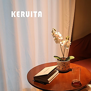 KERUITA Orchid Pots with Holes,6 inch + 5 inch Ceramic Planters Set of 2 with 2 Bottom Tray, Enhanced Drainage and Ventilation,White Flower Pots for Indoor/Outdoor Plants for Repotting