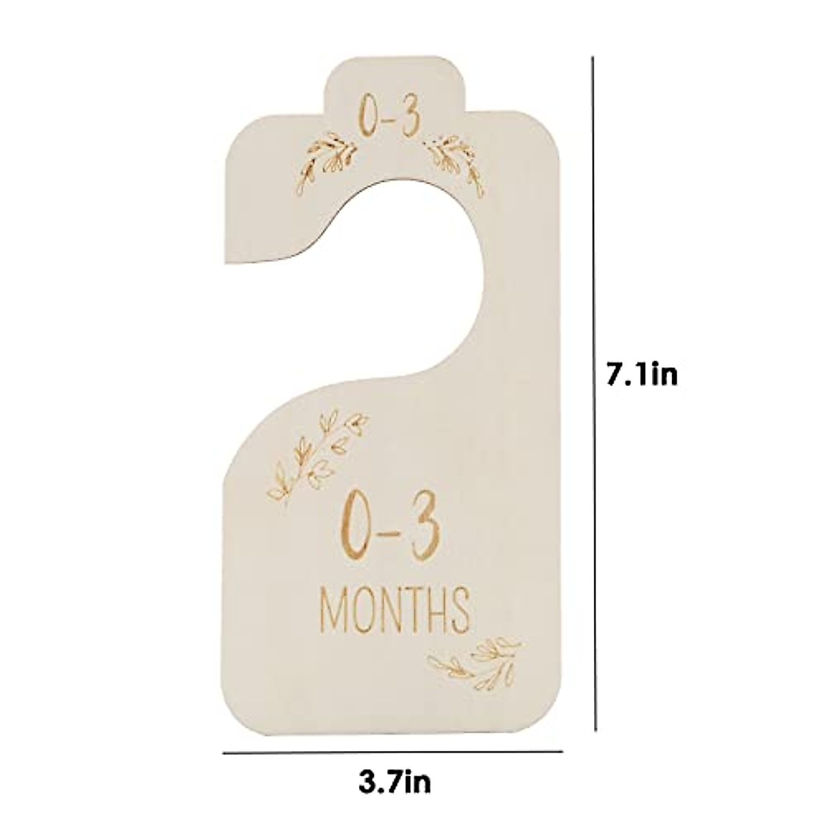 Yinuoday Baby Closet Size Dividers Set of 8 Baby Clothes Organizers Thicken Double Sided Hanging Closet Organizer from Newborn to 24 Months Baby