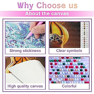 Orange Cat Cute Cat Diamond Painting Kits for Adults,5D DIY Round Full Drill Cross Stitch Crystal Rhinestone Embroidery Paintings Arts Crafts 16 * 24inch