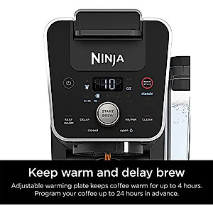 Ninja CFP201 DualBrew 12-Cup Drip Single-Serve Coffee Maker (Renewed) Bundle with Premium 2 YR CPS Enhanced Protection Pack