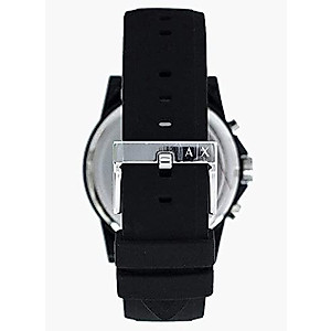 AX ARMANI EXCHANGE Men's Black Silicone Strap Watch (Model: AX1326)