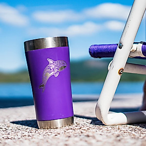 Tempercraft 20 oz Vacuum Insulated Tumbler w/Lid and Laser Engraved Customization Options - Stainless Steel, Double-Walled Travel Mug (Aqua - Blank)