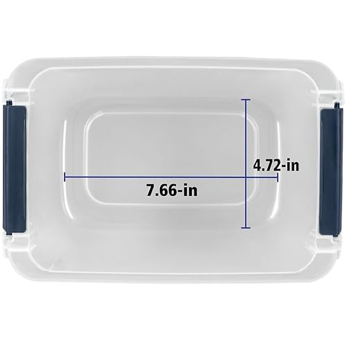 Home Logic 6.5 Qt. Latch Lid Storage Tote, Clear/White, 8/Pack (HLCOM7249010759)