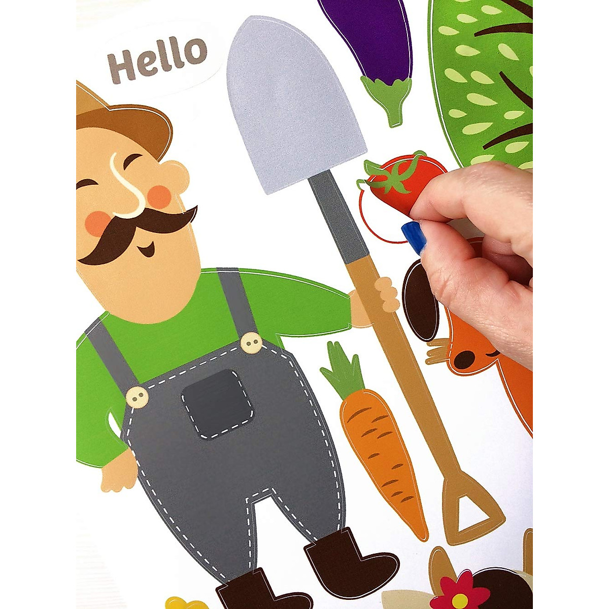 Farm Animal Barnyard Wall Decals for Kids - Farming Baby Room Children Stickers for Toddlers Bedroom - Animal Wall Decor Nursery Art [>40 Art playroom clings] + Free Bird Gift!